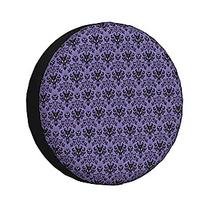 Haunted Mansion Spare Tire Cover Wheel Protectors Cover Weatherproof Sun Protection Tyre Covers,14" 15" 16" 17"