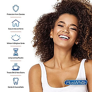 Plus White Xtra Whitening Toothpaste - Removes Tough Stains from Coffee, Smoking, Wine & More - Anti-Cavity, Plaque & Tartar Control (Cool Mint Gel, 3.5 oz, Pack of 3)