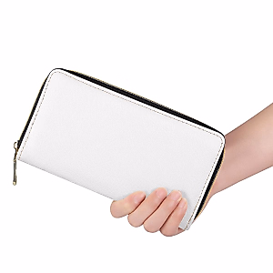 WELLFLYHOM Butterfly Mushroom Clutch Wallet for Women Girls Large Credit Card Holder Coin Pocket Case Organizer Pu Leather Purse with Zipper Small Girly Floral