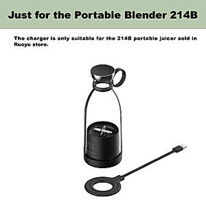 OTPEIR Personal Size Blender Charger, Portable Blender Charger, Battery Powered USB Blender Charger (Black)