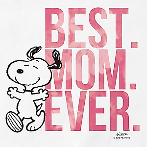 CafePress Snoopy Best Mom Ever Apron (Dark) Kitchen Apron with Pockets, Grilling Apron, Baking Apron