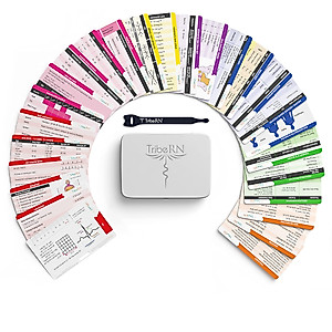 Nursing Badge Reference Cards (Inverted) and Scrub Pocket Cheat Sheet Bundle - 26 Badge Cards and 106 Pocket Nursing Cheat Sheets