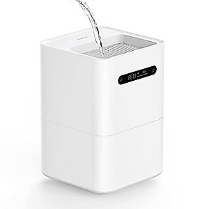 smartmi Evaporative Humidifiers, Cool No Mist Humidifiers for Bedroom, Air Humidifiers for Baby, 4L Top Fill, Self-Cleaning, Quiet, Smart APP Control, Auto Shutoff, Air-drying, Shockproof