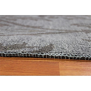 MOTI Emblem 03 8X10 Gray Handknotted Wool Area Rug