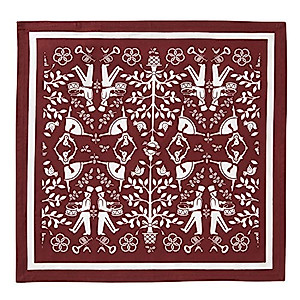 SKL Home Vern Yip Christmas Carol Napkin Set, Red 4 Piece