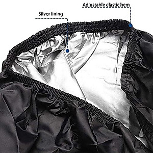 Skyour Lawn Mower Cover Waterproof Garden Ride-On Tractor Cover Outdoor Storage Dust Snow Rip-resistant Riding Lawn Mower Protector Covers (M: 69x43x43in)