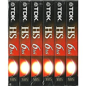 TDK T-120HS Premium Quality VHS Cassettes 6 pack