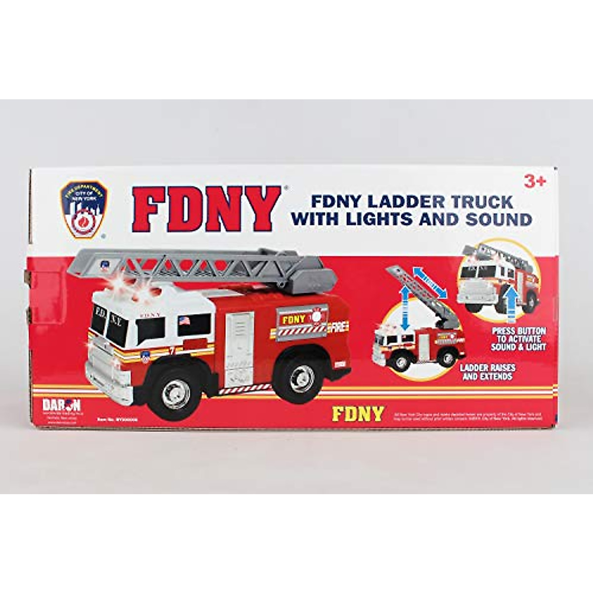 Daron FDNY Ladder Truck with Lights & Sounds 2019 New