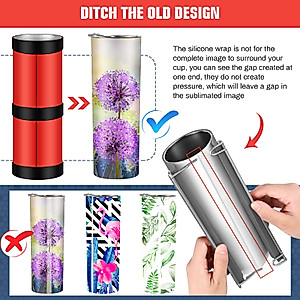 6 Pack Silicone Bands for Tumbler Elastic Sublimation Paper Holder Ring Bands Wrapping Prevent Ghosting Sublimation Tight Fitting Heat Resistant for Tumbler Accessories