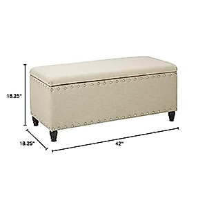 Christopher Knight Home Tatiana Fabric Storage Ottoman, Wheat
