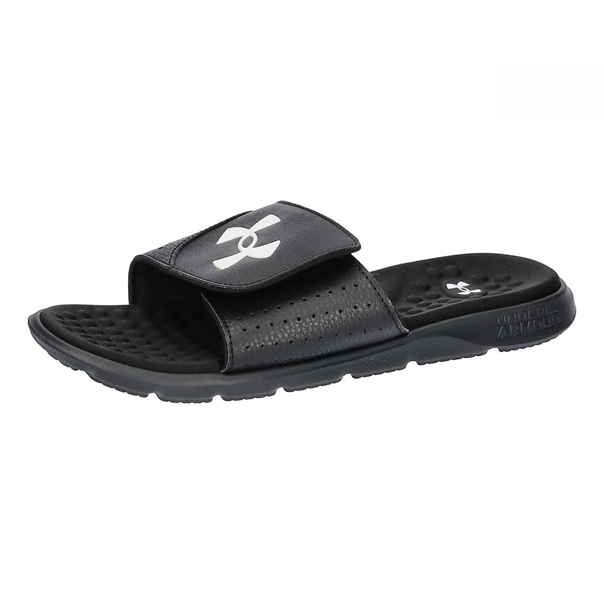 Under Armour Men's Ignite Pro Slide, (001) Black/Black/White, 9, US