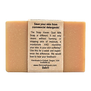 4 Goat Milk Soap Bars with Honey - Handmade in USA. All Natural Soap, Unscented, Fragrance Free, Fresh Goats Milk. Wonderful for Sensitive Skin and Babies. SLS, Paraben, GMO-Free