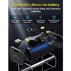 EMNT Portable Charger 12000mAh, 25W PD Fast Charging Power Bank, External USB C Cell Phone Charger for iPhone 14/13 Mini/12/11/Android/Samsung, Battery Pack for Heated Vest/Jacket/Blanket/Pants