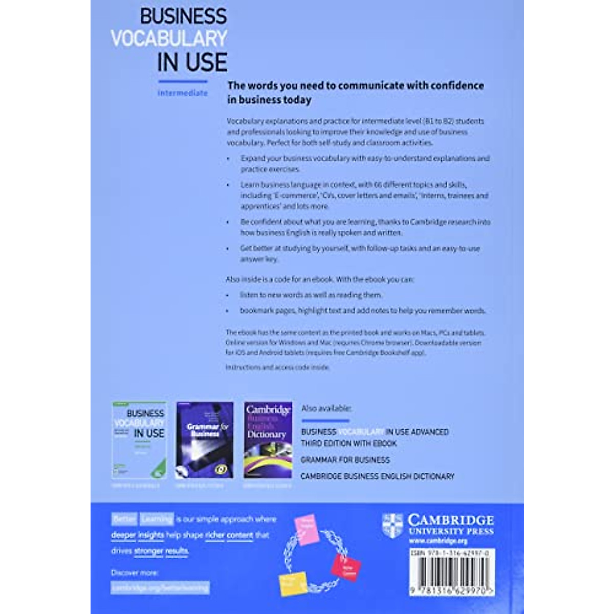 Business Vocabulary in Use: Intermediate Book with Answers and Enhanced ebook: Self-Study and Classroom Use