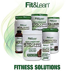 Fit & Lean Meal Shake Meal Replacement with Protein, Fiber, Probiotics and Organic Fruits & Vegetables, Cookies and Cream, 1lb, 10 Servings Per Container