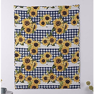 Greenland Home Barefoot Bungalow Sunflower Throw Blanket, 50 x 60-inch, Gold