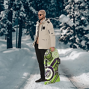 LET'S CAMP 36" Snow Sled Board, 2-Pack Superior Foam Recreational Snow Sleds for Adults Ultimatete Snowboard with 2 Handles for Winter Fun