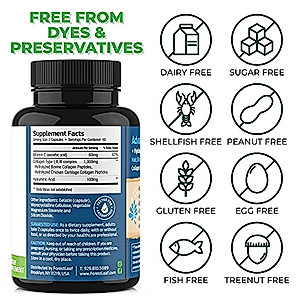 ForestLeaf - Collagen Pills with Hyaluronic Acid & Vitamin C - Reduce Wrinkles, Tighten Skin, Boost Hair, Skin, Nails & Joint Health - Hydrolyzed Collagen Peptides Supplement - 120 Capsules (2 Pack)