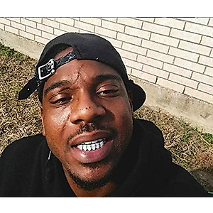 TOPGRILLZ Bottom Grills for Your Teeth Vampire Teeth Gold Diamond Grillz Teeth Iced out 18K Gold Plated Hip Hop Rapper Costume Extra Molding Bars(Silver 6 Teeth Bottom)