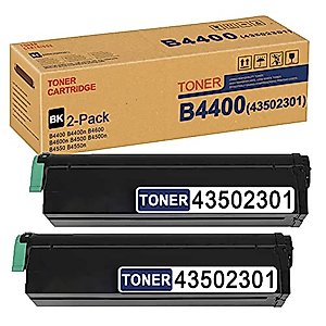 B4400 43502301 Toner Cartridge (Black,2 Pack) Replacement for OKI B4400 B4400n B4600 B4600n B4500 B4500n B4550 B4550n Toner Kit Printer