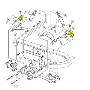 3G Clevis- Driver Side for Club Car Precedent Golf Carts 2004+