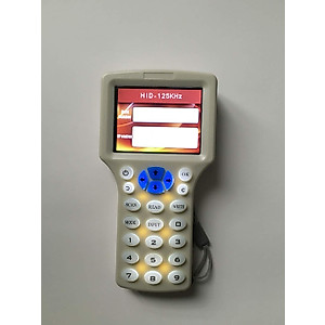 NFC RFID Copier Writer Readers Key Copier Duplicator English 10 Frequency for IC ID Cards/Key Fob and 13.56mhz UID Key,10pcs ID 125kh Key Fobs + 5 Pcs ID 125khz Cards + 10pcs 13.56mhz IC Key + 1 USB