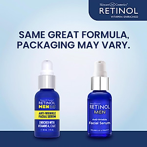 Retinol Men’s Anti-Wrinkle Facial Serum – The Original Retinol Anti-Aging Men’s Formula For Younger Looking Skin – Vitamin-Enriched To Smooth Fine Lines & Wrinkles, Improve Tone & Promote Firmness