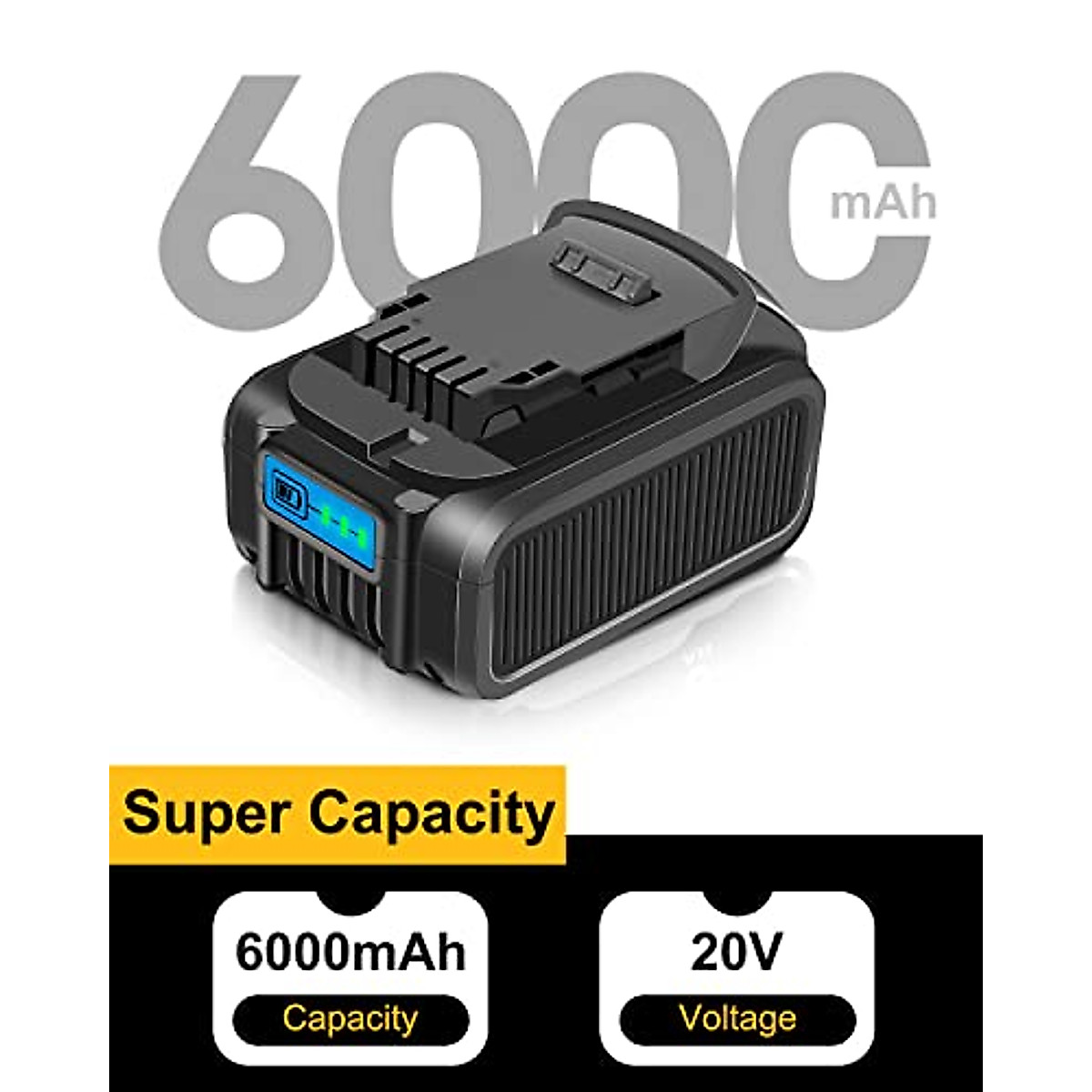 Compatible with Dewalt 20V Battery and Charger Combo 1Pack Replacement for Dewalt 20V Battery Charger DCB112 Fit for Dewalt 12V/20V Battery and 20V Tools