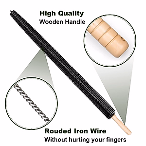 Geniusidea 2 Pack Lint Remover Brush Dryer Vent Cleaner Kit Dryer Lint Brush Vent Trap Cleaner Long Flexible Refrigerator Coil Brush