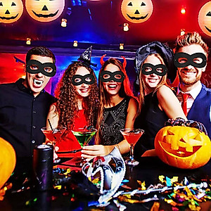 1 Pcs Black Superhero Masks Soft Felt Eye Mask Halloween Costume Half Masks with Adjustable Elastic Ropes (1 PACK)