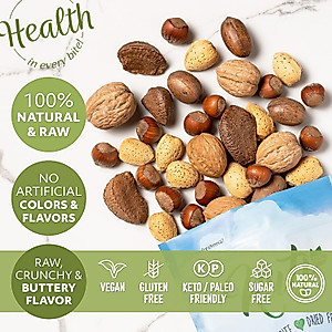 NUTS U.S. – Mixed Nuts In Shell (Almonds, Walnuts, Hazelnuts, Pecans, Brazil Nuts) | No Added Colors and No Artificial Flavors | Fresh Buttery Taste and Raw |Packed In Resealable Bags!!! (6 LBS)