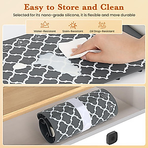 Food Warming Mat - Fast Heating Electric Warming Tray with 4 Level Temperature, Fast Full Surface Heating Mat, 3 Hours Auto Off, Rollable Portable Food Warmers for Individual Meals