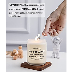 Aunt Gifts from Niece, Nephew- Birthday Gifts for Aunt, Best Aunt Ever Gifts, Funny Cool Aunt Gift, Lavender Scented Candles (7oz)