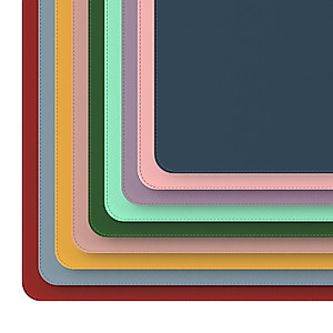 Makeup Mat for Vanity Top Protector,Craft Mats to Protect Table,Nail Art Table Mat,Dresser Protector Top Vanity Essentials,Vanity Desk Cover Pads,Dresser Cover Top Mats(Red+Yellow,31.5" x 15.7")