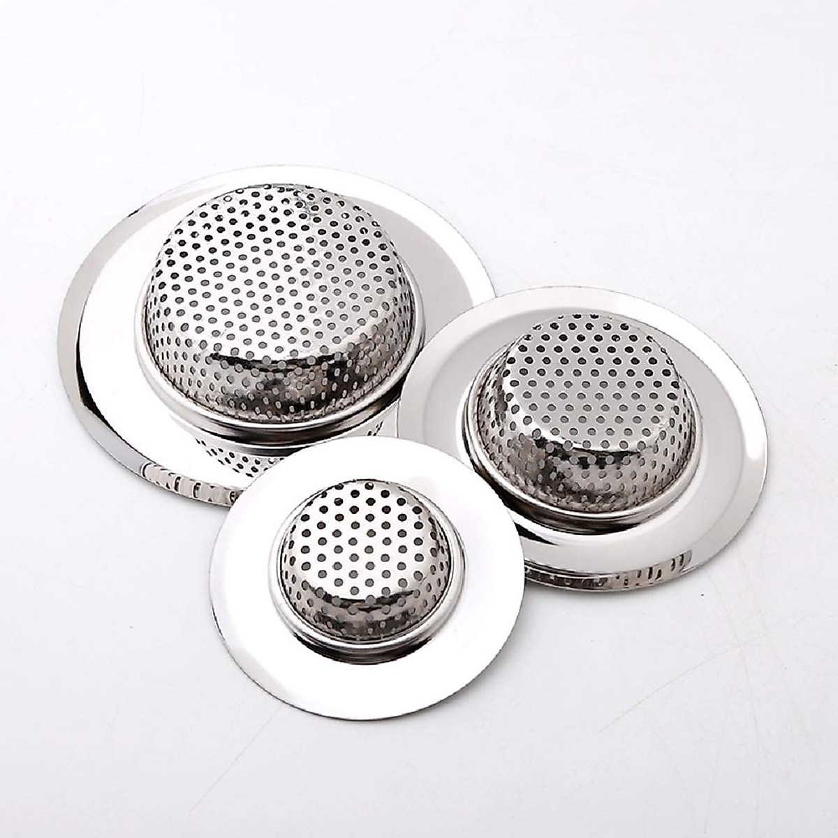Hair Catcher Shower Drain(3 Pack), Bathtub Drain Cover, Sink Tub Drain Stopper, Sink Strainer for Kitchen and Bathroom, Hair Stopper for Bathtub Drain Cover Size from 2.13'' to 4.5''.