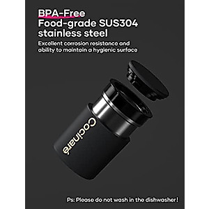 Cocinare KRUSH Ice Cream Maker Freezer Bowl, Stay Cold and Fresh for up to ONE hour, 304 Stainless Steel and BPA Free, Blue