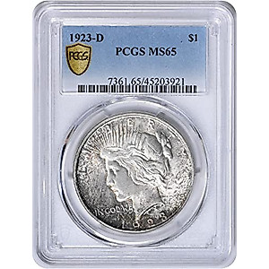 1923 D Peace Dollar PCGS MS65