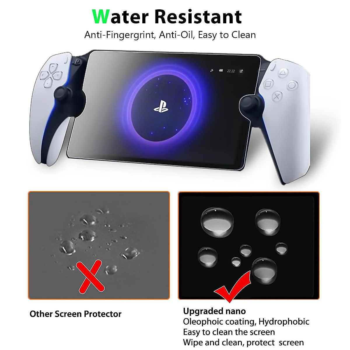 Ltezixal [2packs Screen Protector For Sony Playstation PS5 Portal 8 inch, Anti-Scratch, 9H Hardness,Touch Sensitive,Bubble Free Screen Protector for Sony Playstation PS5 Portal Handheld Game.