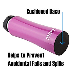 Zero Degree Stainless Steel Water Bottle with Straw and Leak Proof Lid, Vacuum Insulated Double Wall Sport Bottle Keeps Drinks Cold for 12 Hours (18oz Blue)