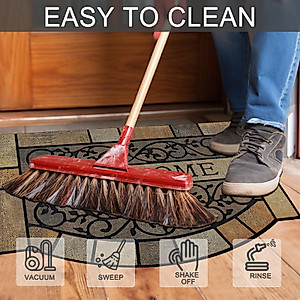 CHICHIC Entrance Door Mat Large 24 x 36 Inch Entry Way Doormat Front Door Rugs Outdoors Heavy Duty Welcome Mat, Non Slip Rubber Back Low Profile for Garage, Patio, High Traffic Area, Vine