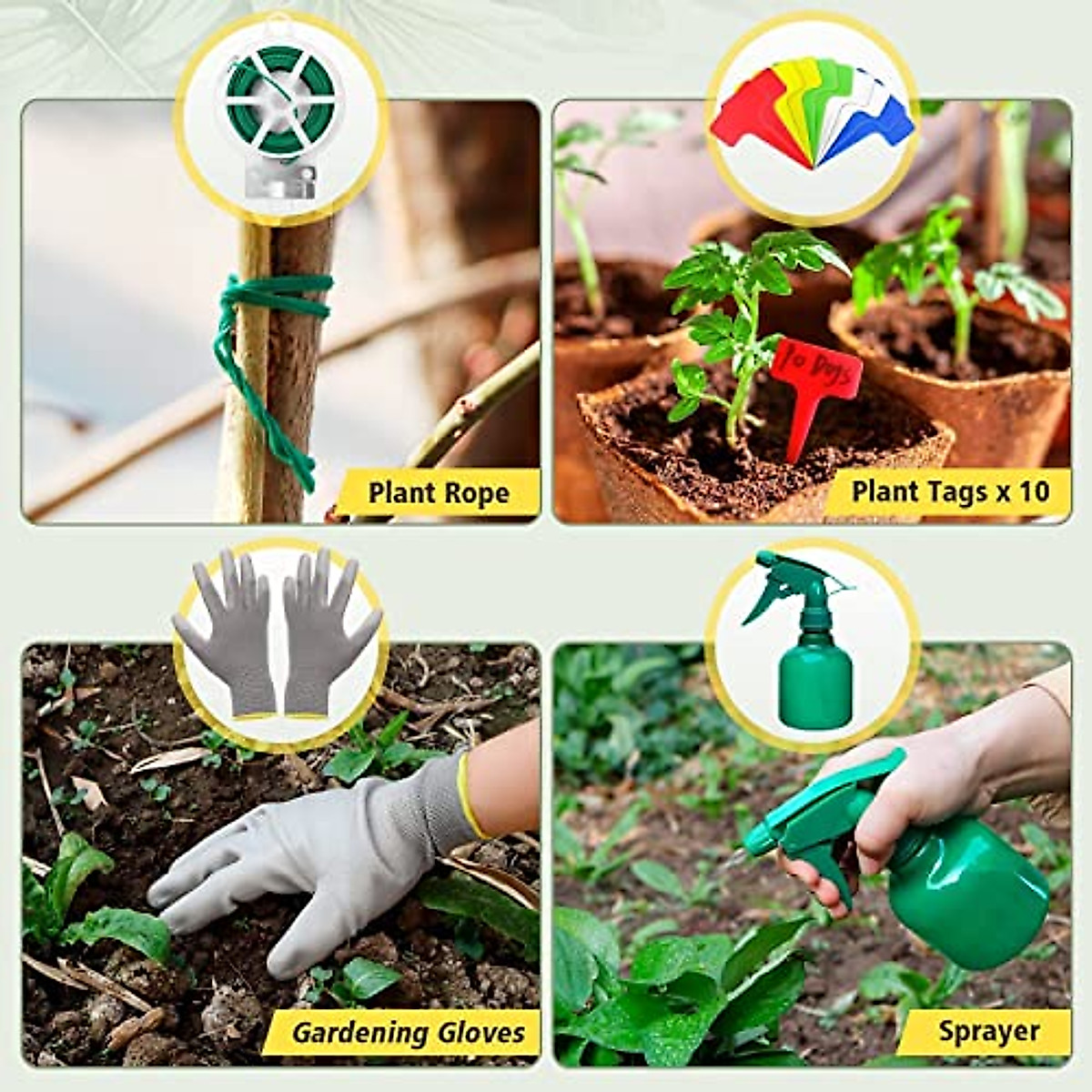 Premium Garden Tools Set，20Pcs Stainless Steel Gardening Tools Set with Storage Bag，Heavy Duty Outdoor Gardening Hand Tools Kit with Tote，Ideal Gardening Gifts for Men&Women