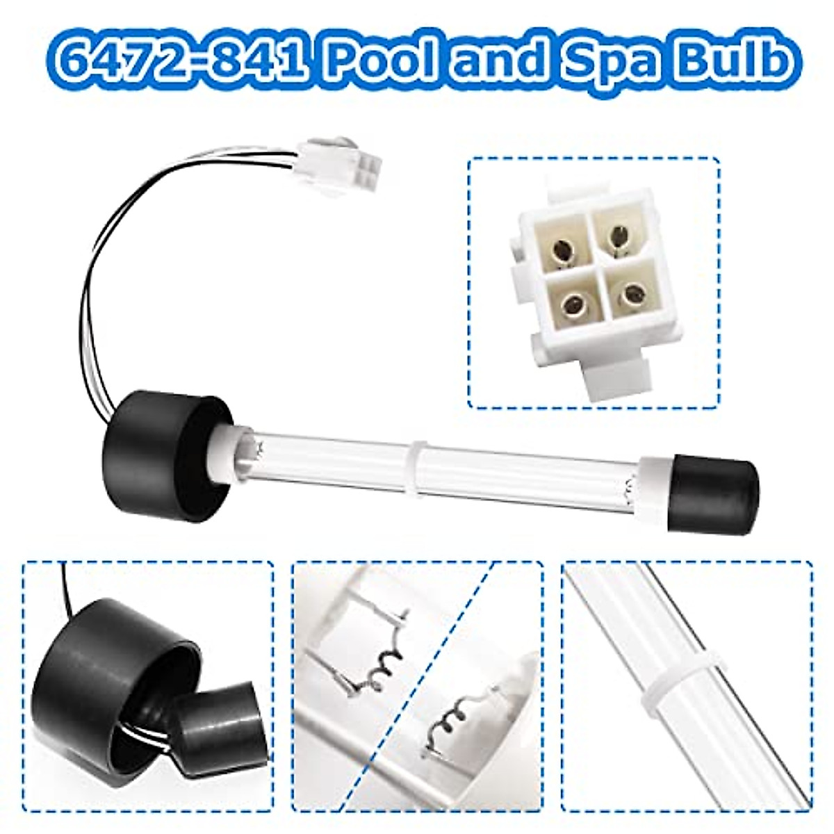 6472-841 Pool and Spa Bulb Replacement for Sundance，Compatible with Clear Ray XL Bulb