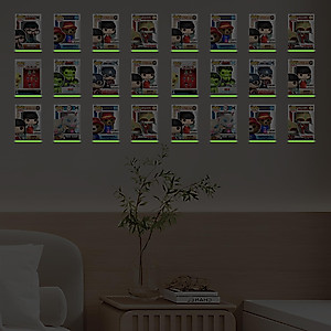 TERDEWE (12 Pack) Clear Floating Wall Shelf, Wall Floating Shelves for Funko Pop, Action Figures,Security Cameras, Baby Monitors, Speakers or Any Small Accessories.