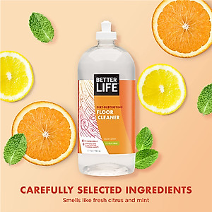 Better Life Naturally Dirt-Destroying Floor Cleaner, Citrus Mint, 32 Fl Oz (Pack of 2)