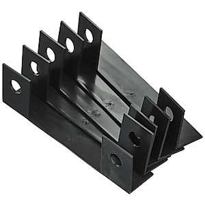 EasyFlex No-Dig Landscape Edging Connectors, Compatible with EasyFlex Traditional, Scalloped, and Tall Wall L-Shaped No-Dig Garden Edging, 5-Pack, Black