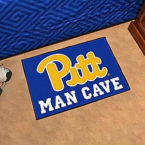 FANMATS 17313 Pitt Panthers Man Cave Starter Mat Accent Rug - 19in. x 30in. | Sports Fan Home Decor Rug and Tailgating Mat