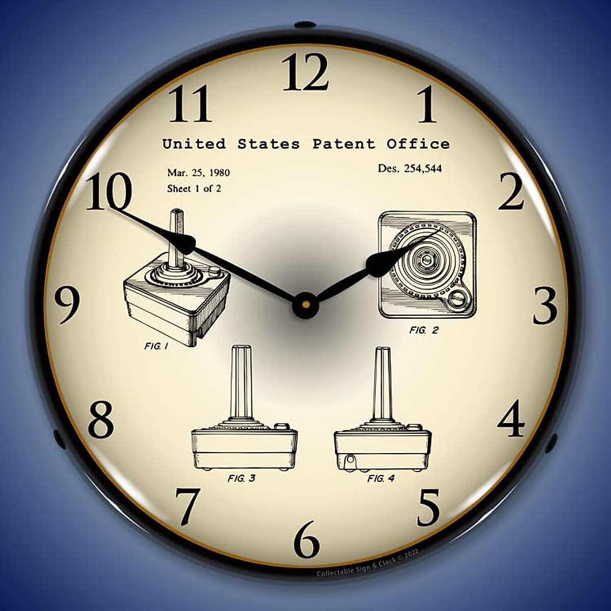 Collectable Sign and Clock Gaming Console 2600 Joystick Controller 1980 1 of 29 Gaming Patents Clocks