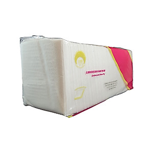 Pack of 500 Sheets Premium Luncheon Napkin Virgin 1ply White Embossed 1/4 Fold (1 Pack (500 Sheets))