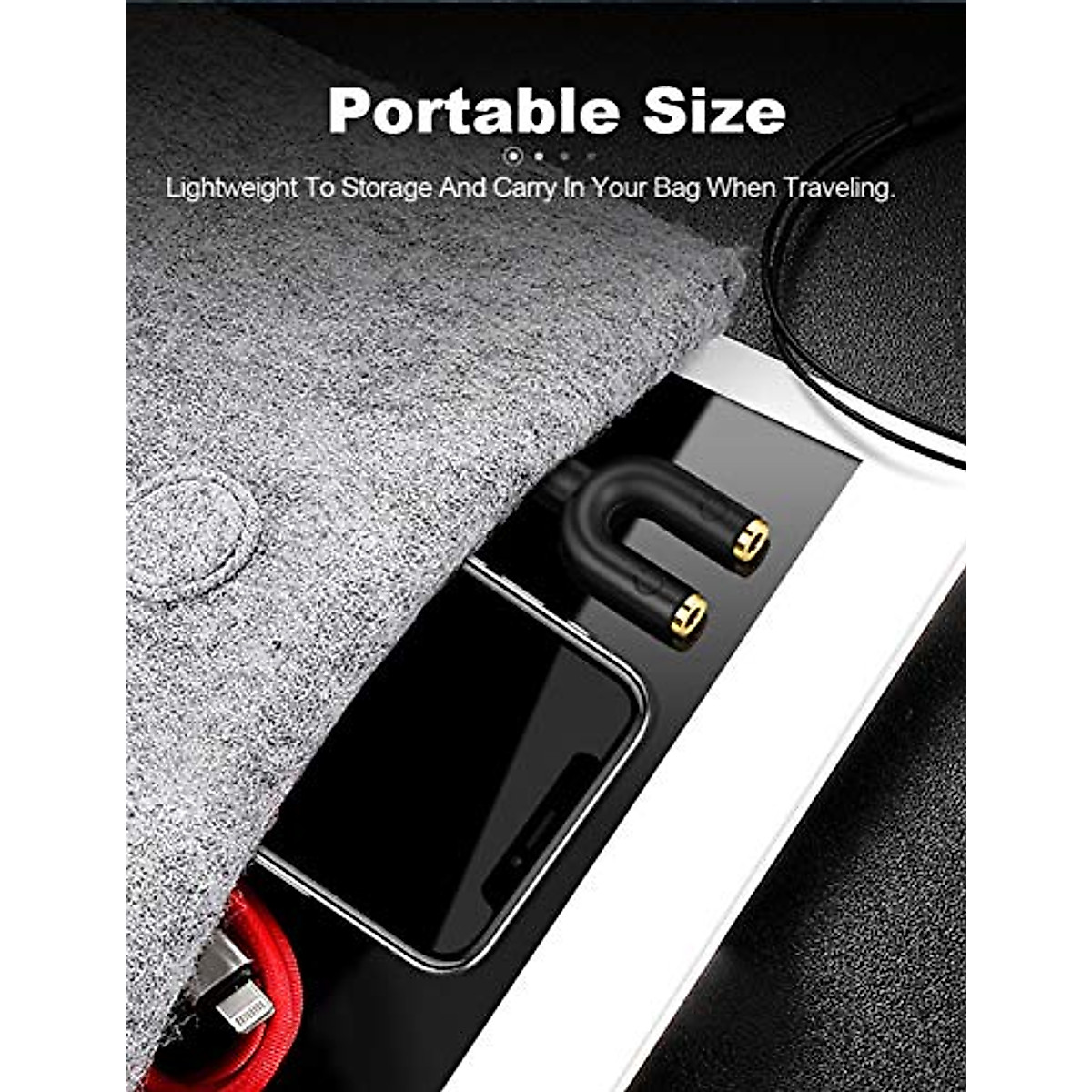 CableCreation Headphone Splitter Adapter, 3.5mm Male to 2 Port 3.5mm Female Y Jack Splitter Adaptor Compatible with Headset, Earphone, iPhone, iPad, iPod,Tablets, MP3 Players&More, Black