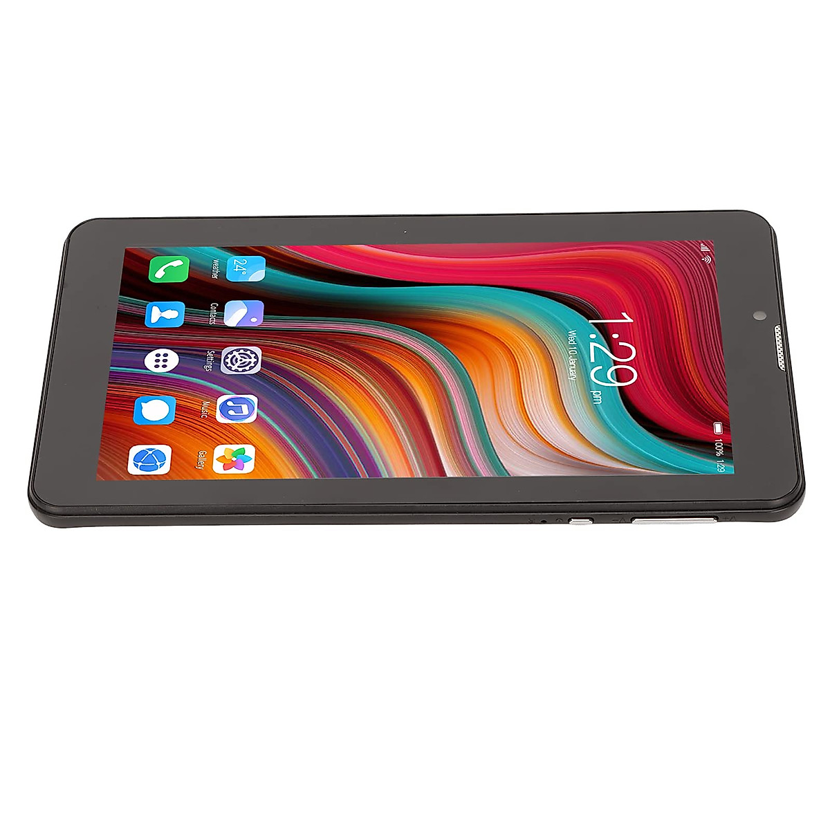 HD Tablet, Front 500W Rear 800W 100-240V Octa Core 7 Inch Calling Tablet 2.4G 5G Dual Band WiFi Black for Reading for Playing Games (US Plug)